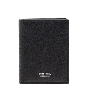 TOM FORD Logo Printed Bi-fold Wallet - Black