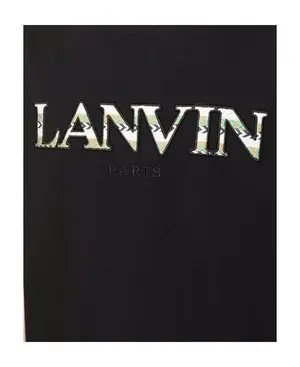 LANVIN Logo Embroidered Crewneck T-shirt