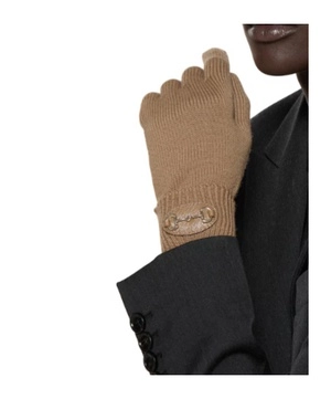 Gucci Horsebit Knit Gloves - Beige