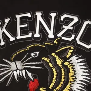 Kenzo Tiger Embroidered Crewneck T-shirt - Black