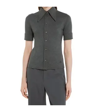 Gucci Collared Short-sleeve Shirt - Dark Grey
