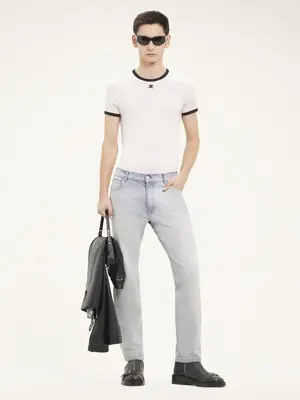 COURREGES Courrèges Logo Embroidered Straight Leg Jeans