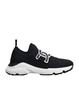 TOD'S Kate Knitted Slip-on Sneakers With Chain Detailing