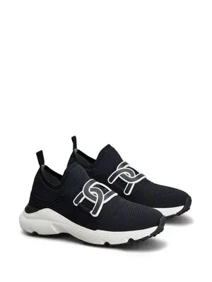 TOD'S Kate Knitted Slip-on Sneakers With Chain Detailing