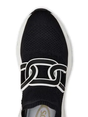 TOD'S Kate Knitted Slip-on Sneakers With Chain Detailing