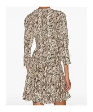 Isabel Marant Étoile Octavia Snakeskin Print V-neck Dress