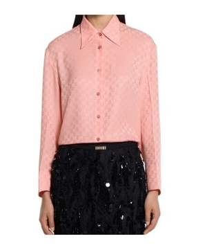 Gucci Monogrammed Long-sleeve Shirt