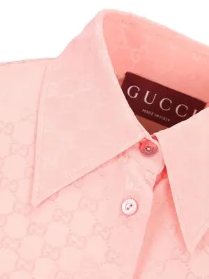 Gucci Monogrammed Long-sleeve Shirt