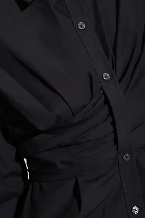 Alexander Wang Gathered Long-sleeved Shirt Dress