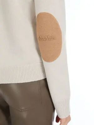 Max Mara Crewneck Jumper With Ribbed Details - Ivory