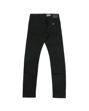 Emporio Armani Belt-loop Slim Fit Jeans - Black