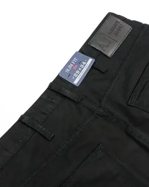 Emporio Armani Belt-loop Slim Fit Jeans - Black