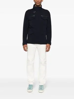 FAY High Neck Shirt Jacket With Iconic Closures