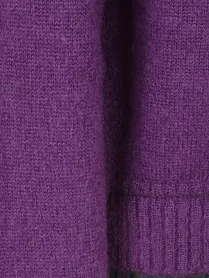Sacai Contrasted Knitted Jumper - Purple