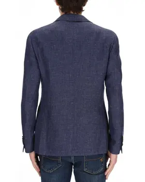 LARDINI Single-breasted Tailored Blazer - Blue