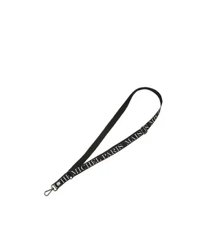 MAISON MICHEL Martine Logo Shoulder Strap - Black