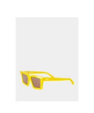 Off-White Windsor Rectangle Frame Sunglasses - Yellow