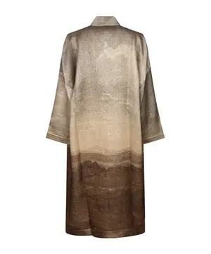 PIERRE-LOUIS MASCIA Landscape Print Open Cardigan Coat