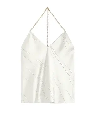 Sportmax V-neck Chain-detailed Top - Ivory