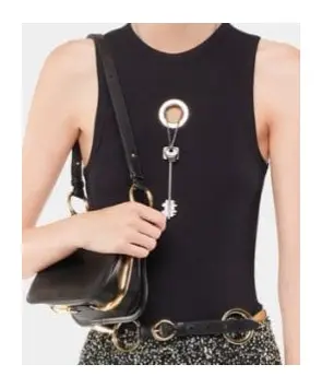 Rabanne Eyelet-detail Ribbed Tank Top - Black