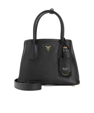 Prada Logo Plaque Top Handle Bag