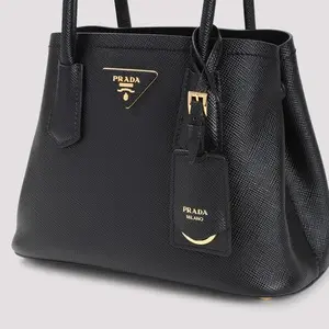 Prada Logo Plaque Top Handle Bag