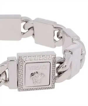 Versace Logo Plaque Chain Bracelet