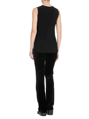 Norma Kamali Sleeveless Round Neck Top - Black