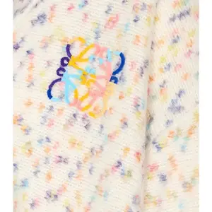 Loewe Embroidered Logo V-neck Cardigan