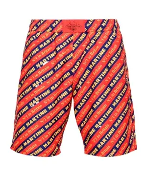 Martine Rose Beach Shorts With Stripe Lettering