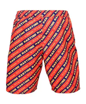 Martine Rose Beach Shorts With Stripe Lettering