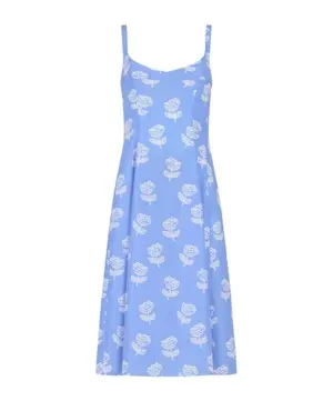 Marni Printed Poplin Flared Midi Dress