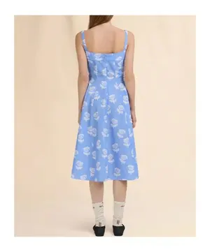 Marni Printed Poplin Flared Midi Dress