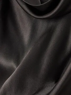 Acne Studios Cowl Neck Midi Dress With Scarf Detailing - Black