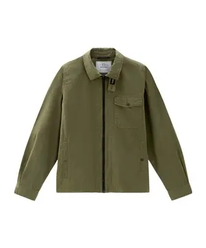 Woolrich Zip-up Long-sleeved Overshirt - Green