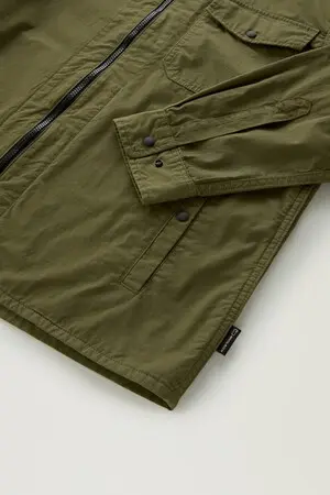 Woolrich Zip-up Long-sleeved Overshirt - Green