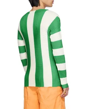Sunnei Pleated Striped T- Shirt