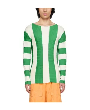 Sunnei Pleated Striped T- Shirt