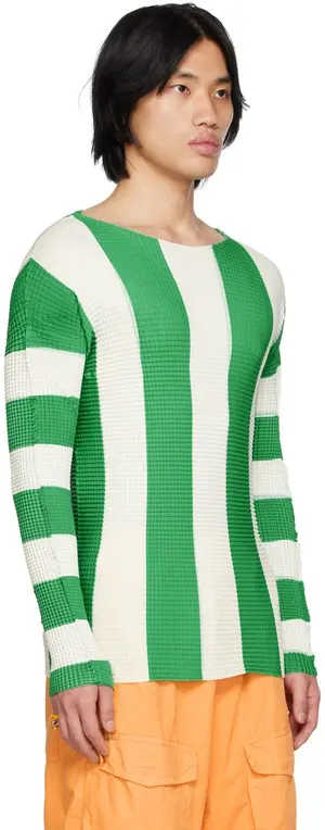 Sunnei Pleated Striped T- Shirt