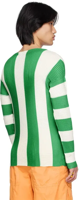 Sunnei Pleated Striped T- Shirt