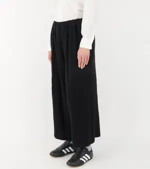 Comme Des Garçons Elastic Waist Wide Leg Casual Pants