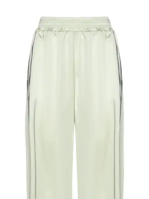 Fabiana Filippi Satin Elasticated Waistband Trousers - White