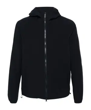 Herno Zip-up Hooded Jacket - Black