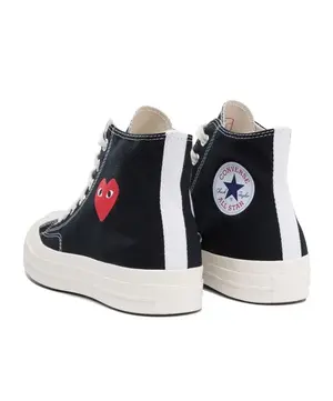 Play Comme Des Garcon Logo High-top Casual Sneakers