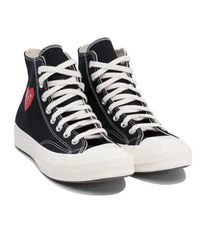 Play Comme Des Garcon Logo High-top Casual Sneakers