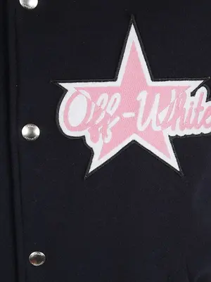Off-White Logo Detailed Long Sleeved Jacket