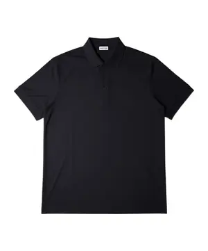 Burberry Short-sleeve Polo Shirt With Button Placket - Black