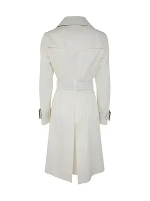 Herno Belted Double-breasted Trench Coat - White