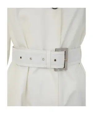 Herno Belted Double-breasted Trench Coat - White
