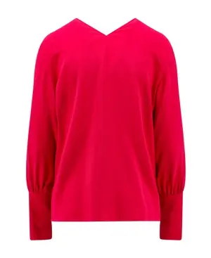 Erika Cavallini V-neck Long-sleeved Blouse - Red